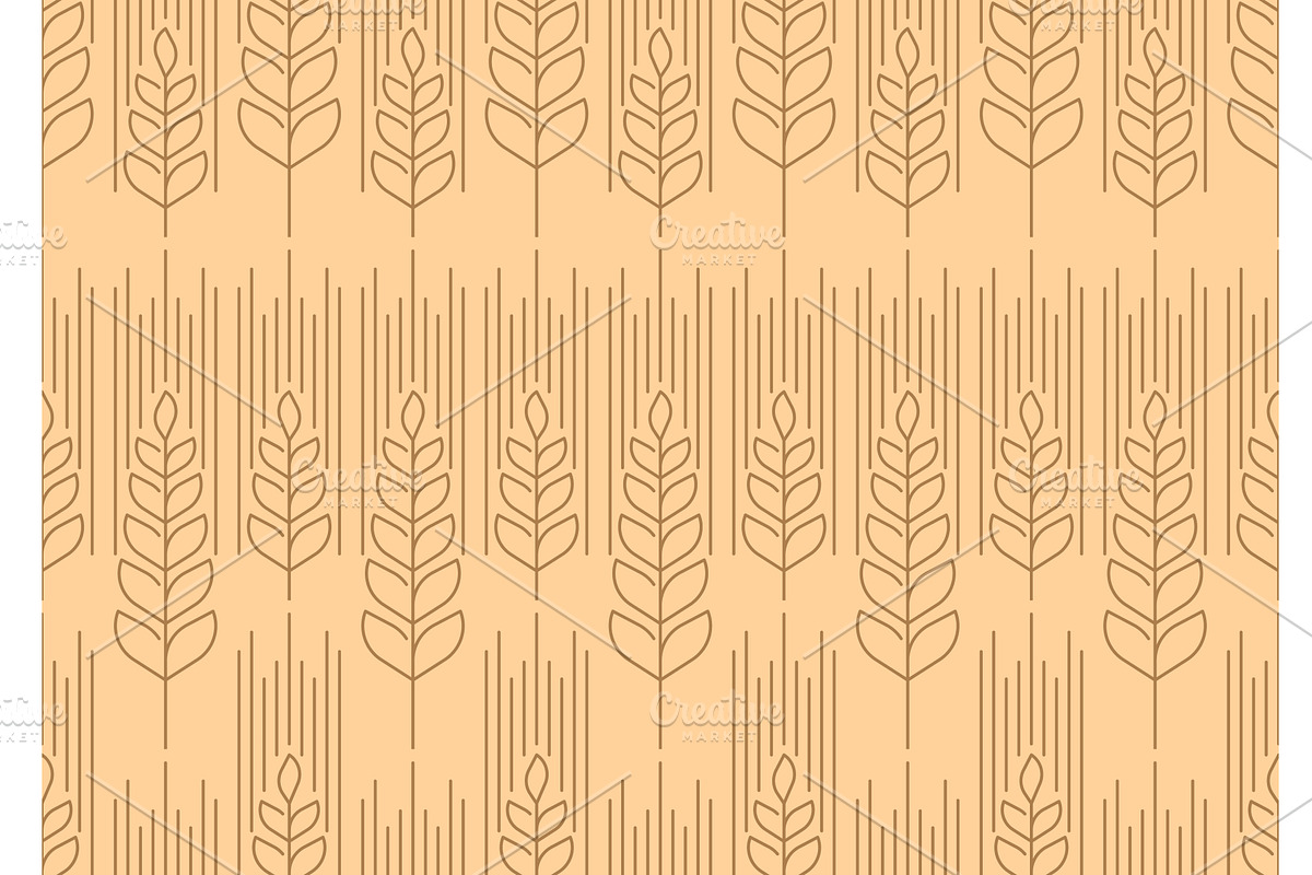 Cereal barley and wheat grain, a Food Illustration by Vector Tradition