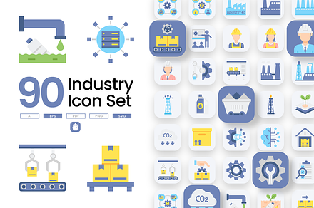 85 Industry Icons | Indigo, an Outline Icon by Flat Icons