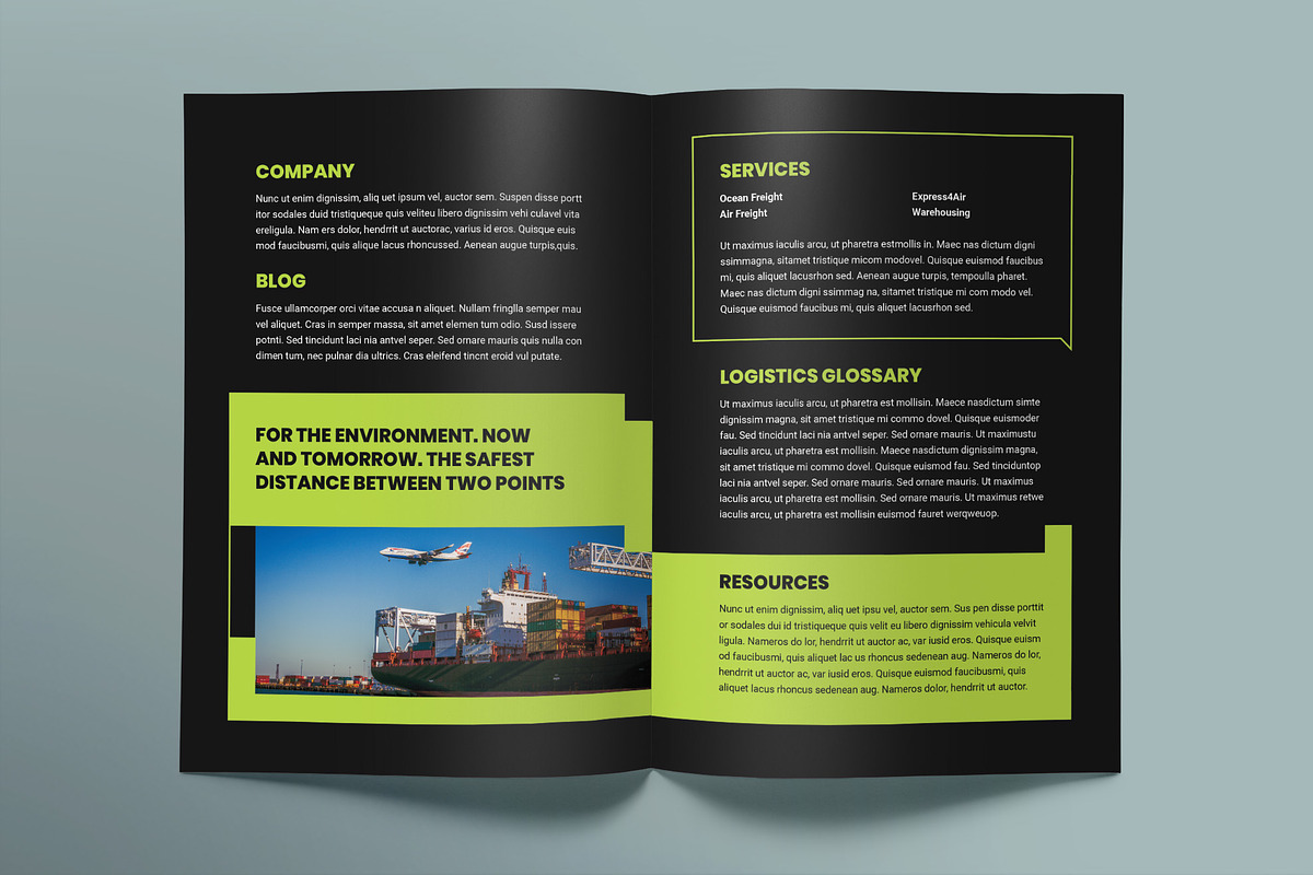 Shipping Brochure Bifold, a Brochure Template by TemplatesNow!