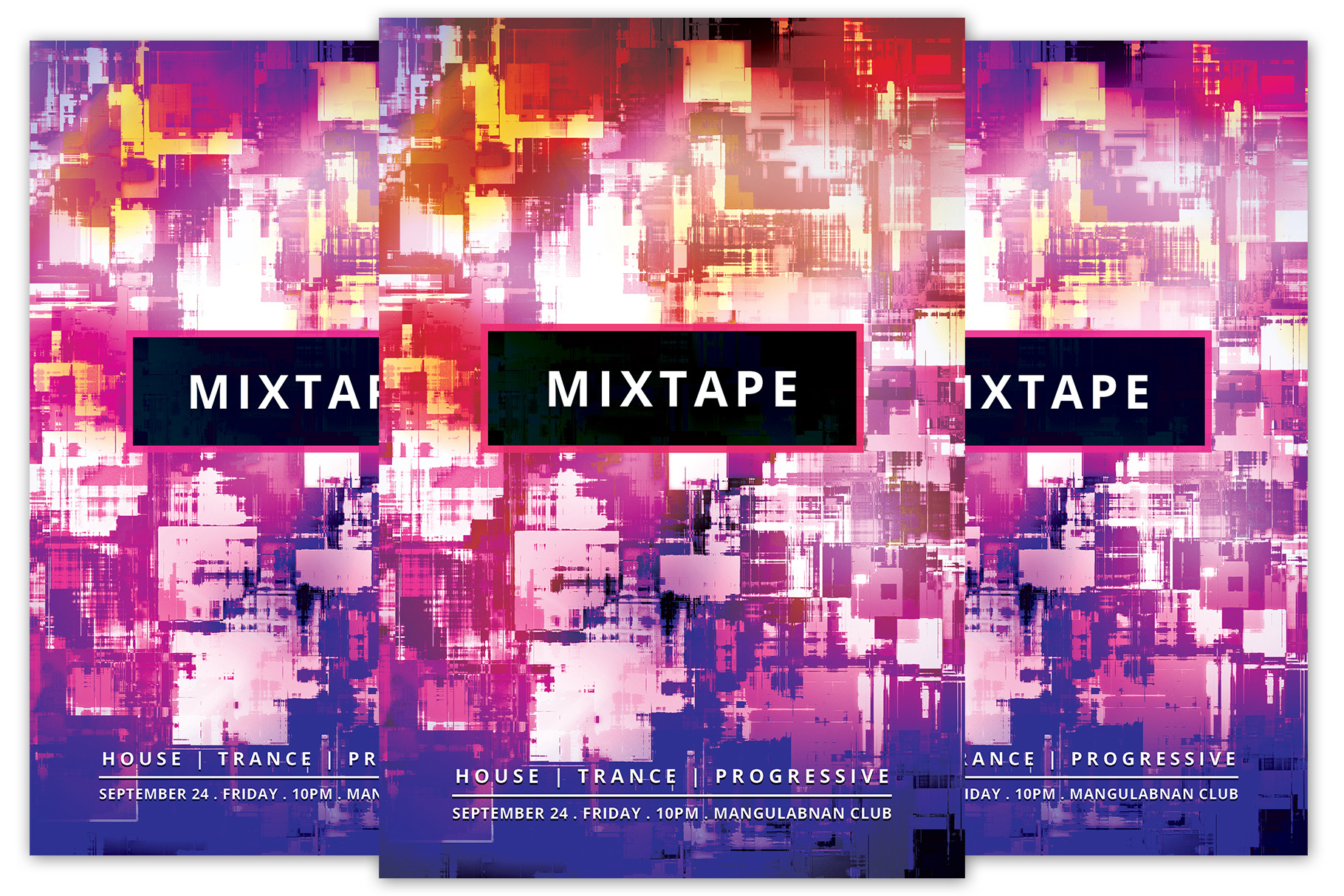 Mixtape Minimal Flyer, a Flyer Template by KiraYamato Design Studio