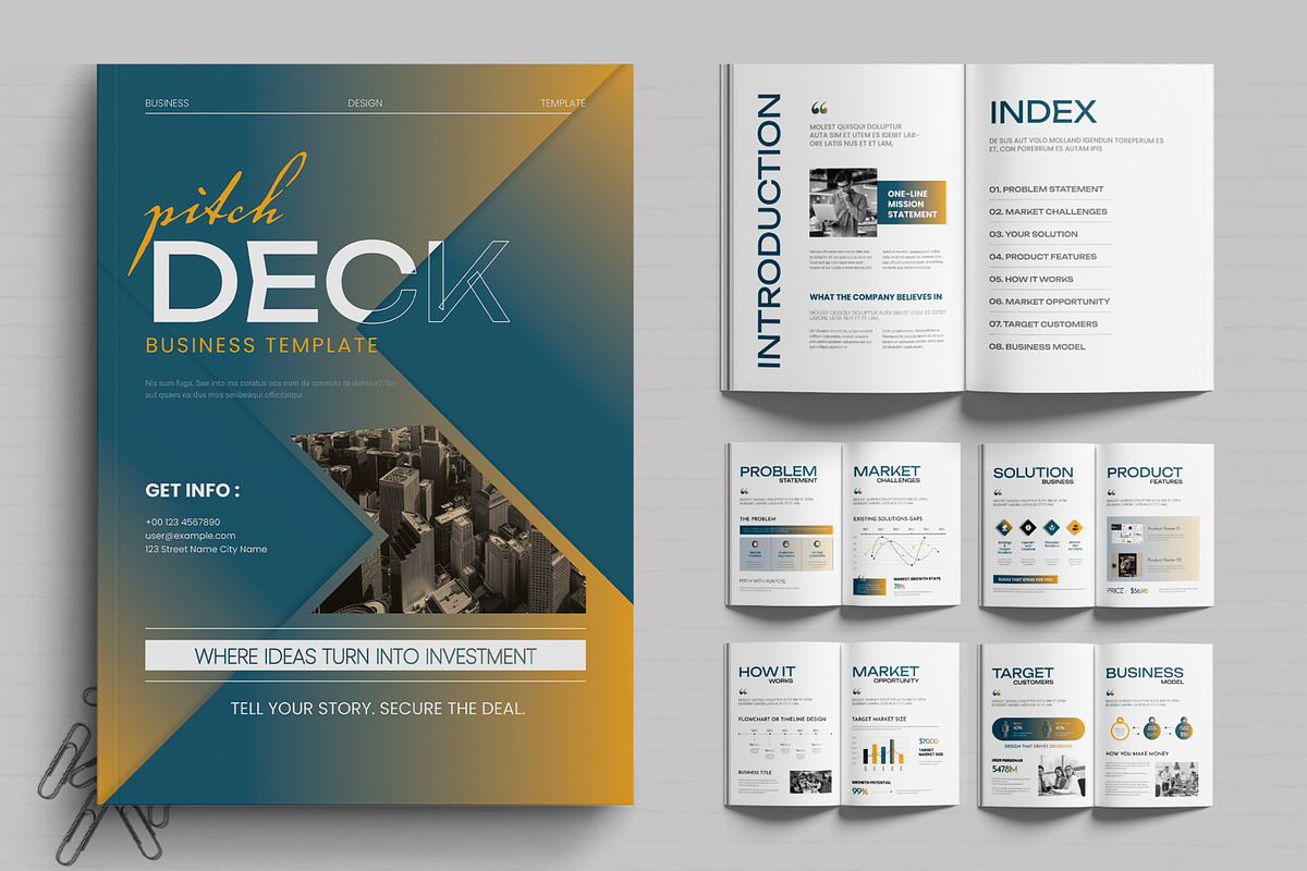 Business Pitch Deck Brochure Design