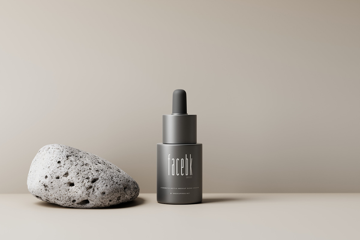 FaceBK - Cosmetic Mockup Kit, a Packaging Mockup by MockupFree.Net