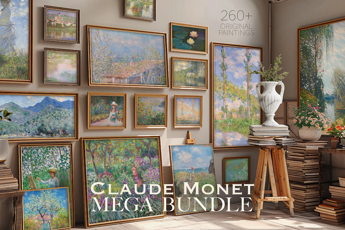 260+ Claude Monet Mega Bundle, a Seasonal Illustration by Digital Museum