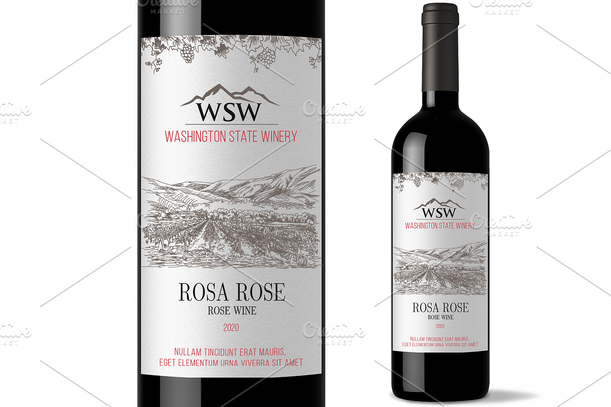Vineyard Winery Label, a Branding & Logo Template by Shwet Art
