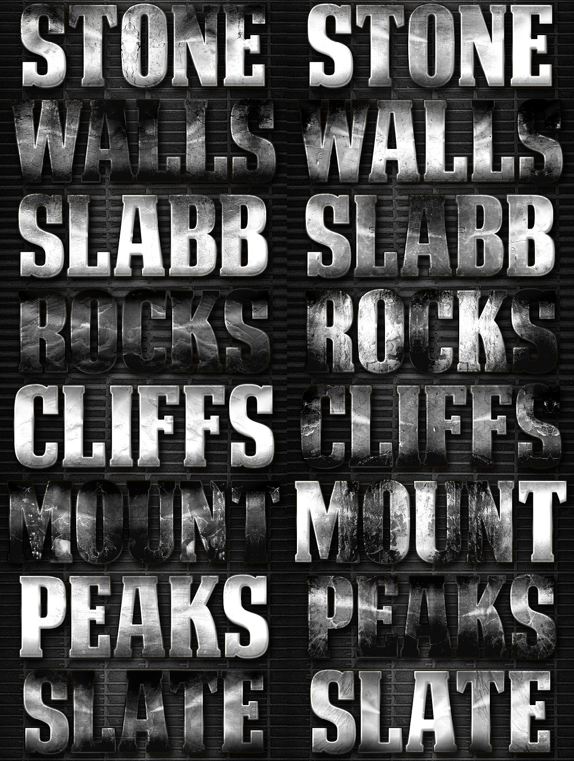 32 Extreme Stone Layer Styles 1, a Layer Style Add-On by DesignFathoms