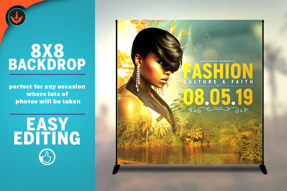 Tropical Event Backdrop Template, a Templates & Theme by SeraphimChris