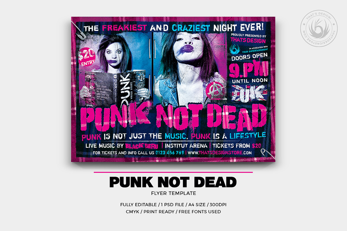Punk Music Flyer PSD | Event Poster