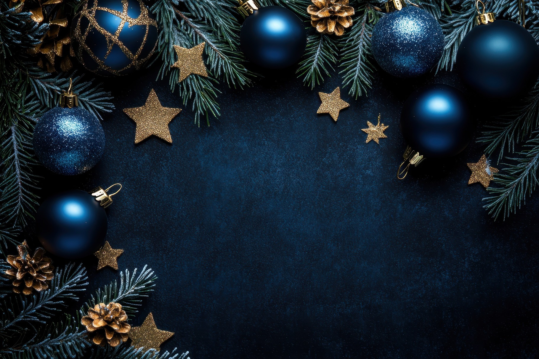 Create holiday magic with blue, a Photo by Pavel_design