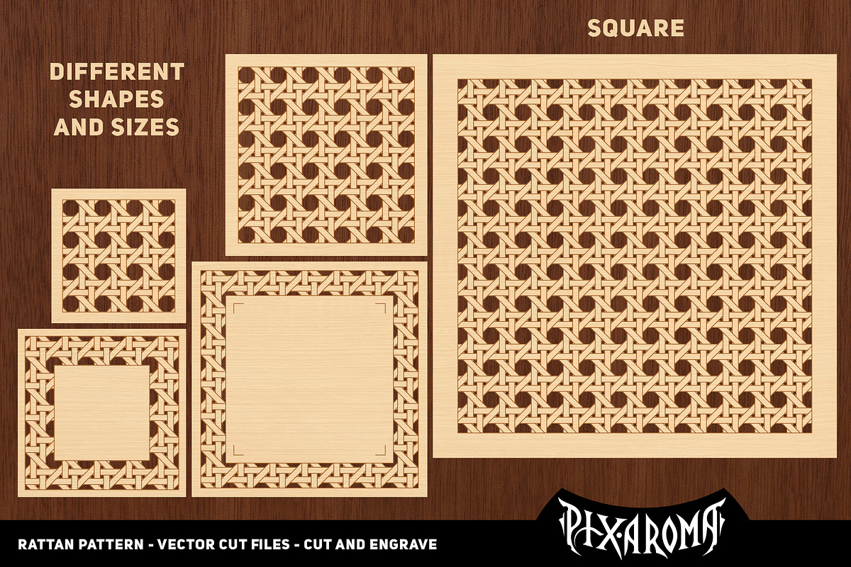 Rattan Pattern Bundle 2 | Cut Files, an Illustration by pixaroma