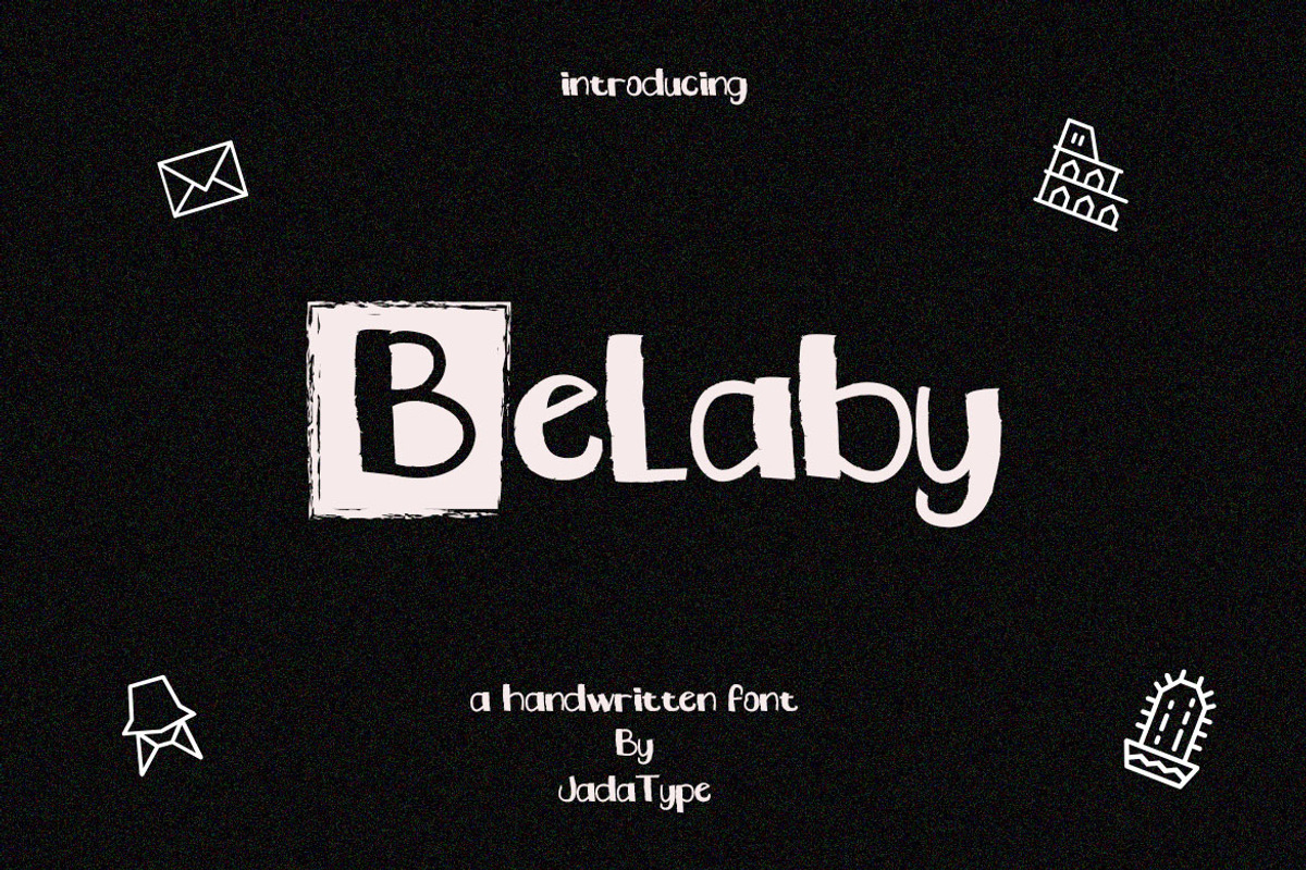 Belaby Font | Rough Handwriting, a Handwritten Font by Jadatype.id