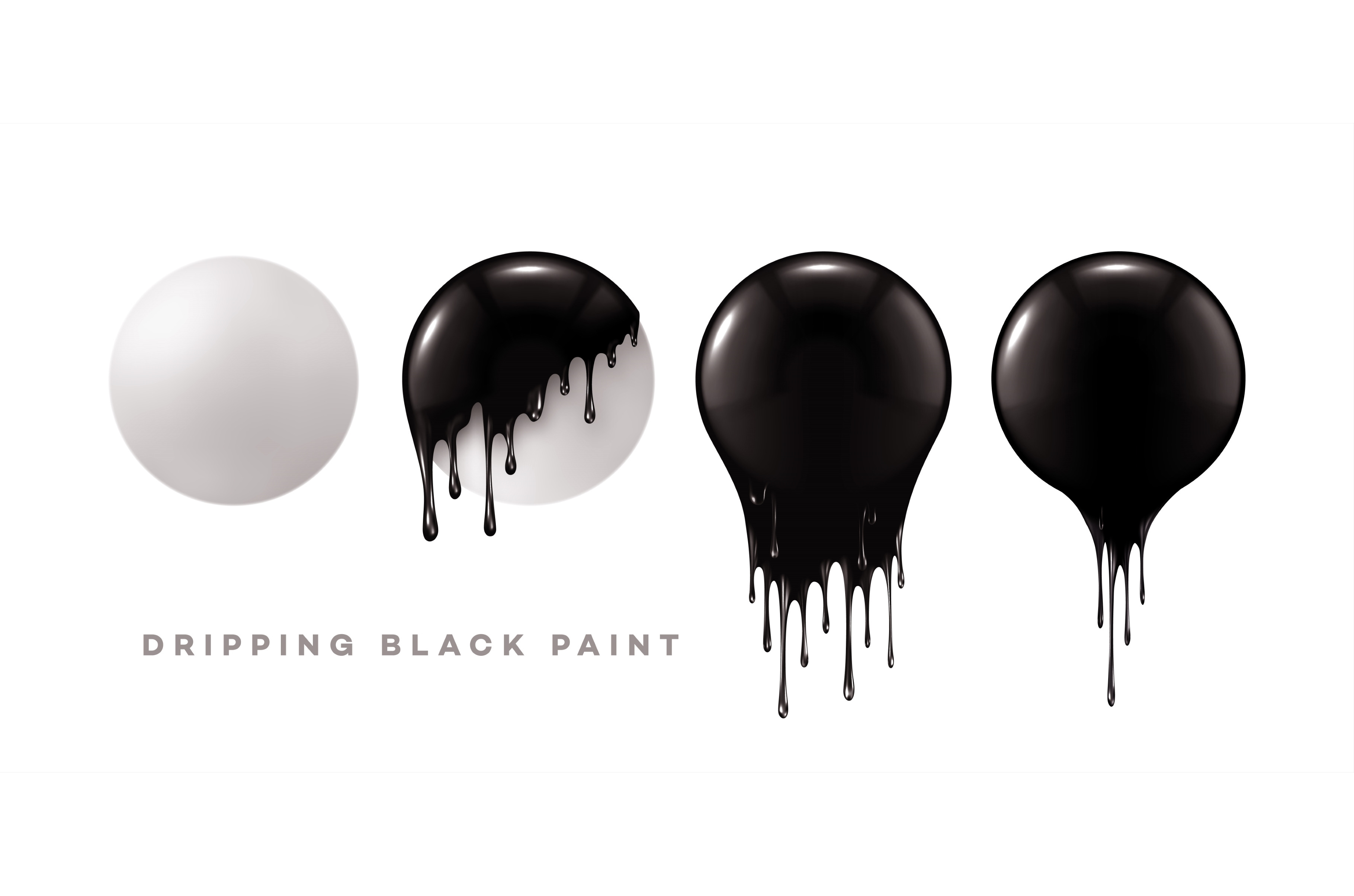 Set of 3d realistic spheres with, a Texture Illustration by Vik_Y ...