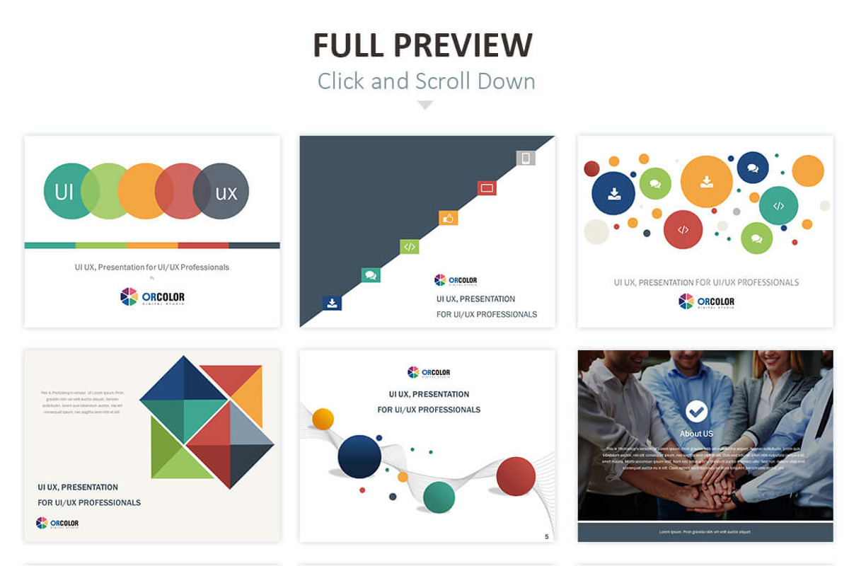 UI/UX PowerPoint Presentation, a Presentation Template by ORCOLOR