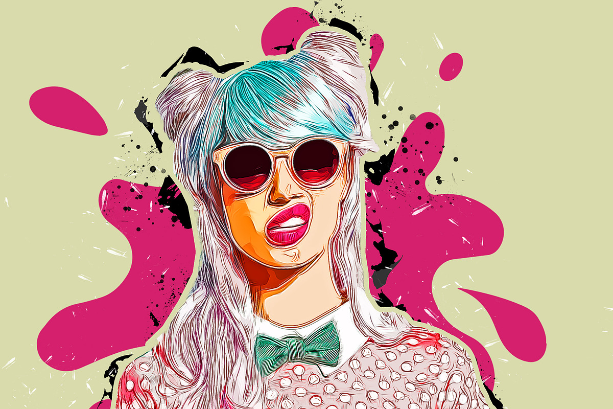 Vector Toon Photoshop Action, an Action Add-On by iHemalaya