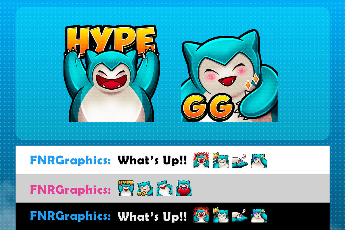 Snorlax Twitch Emotes | Creative Market