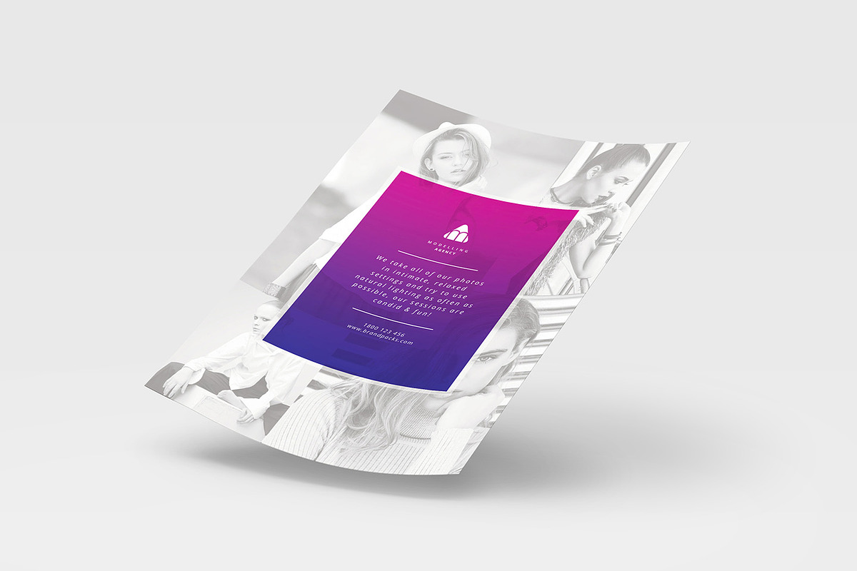 Modelling Agency Poster Template, a Flyer Template by BrandPacks ...