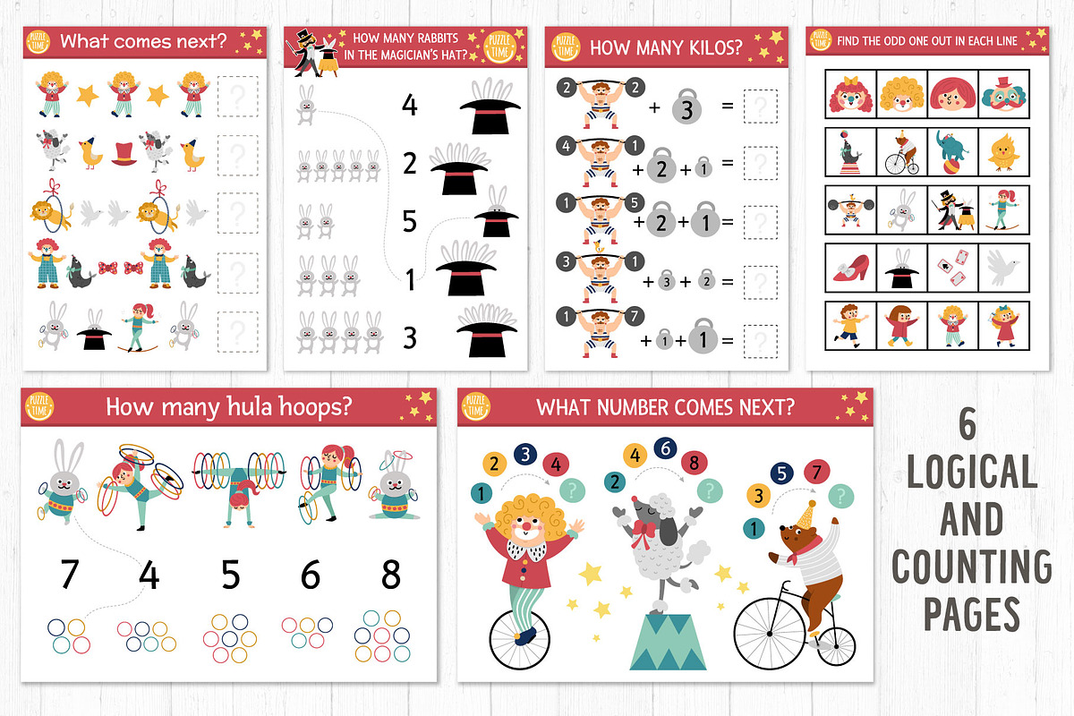 Circus games and activities for kids, an Animal Illustration by Lexi Claus