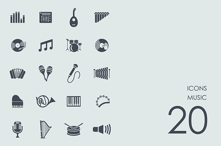 40 music icons | Icons ~ Creative Market