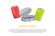 Metal Waste Poster and Text Vector, an Object Graphic by robuart