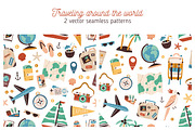 Tourism and travel seamless pattern, a Pattern Graphic by Good Studio