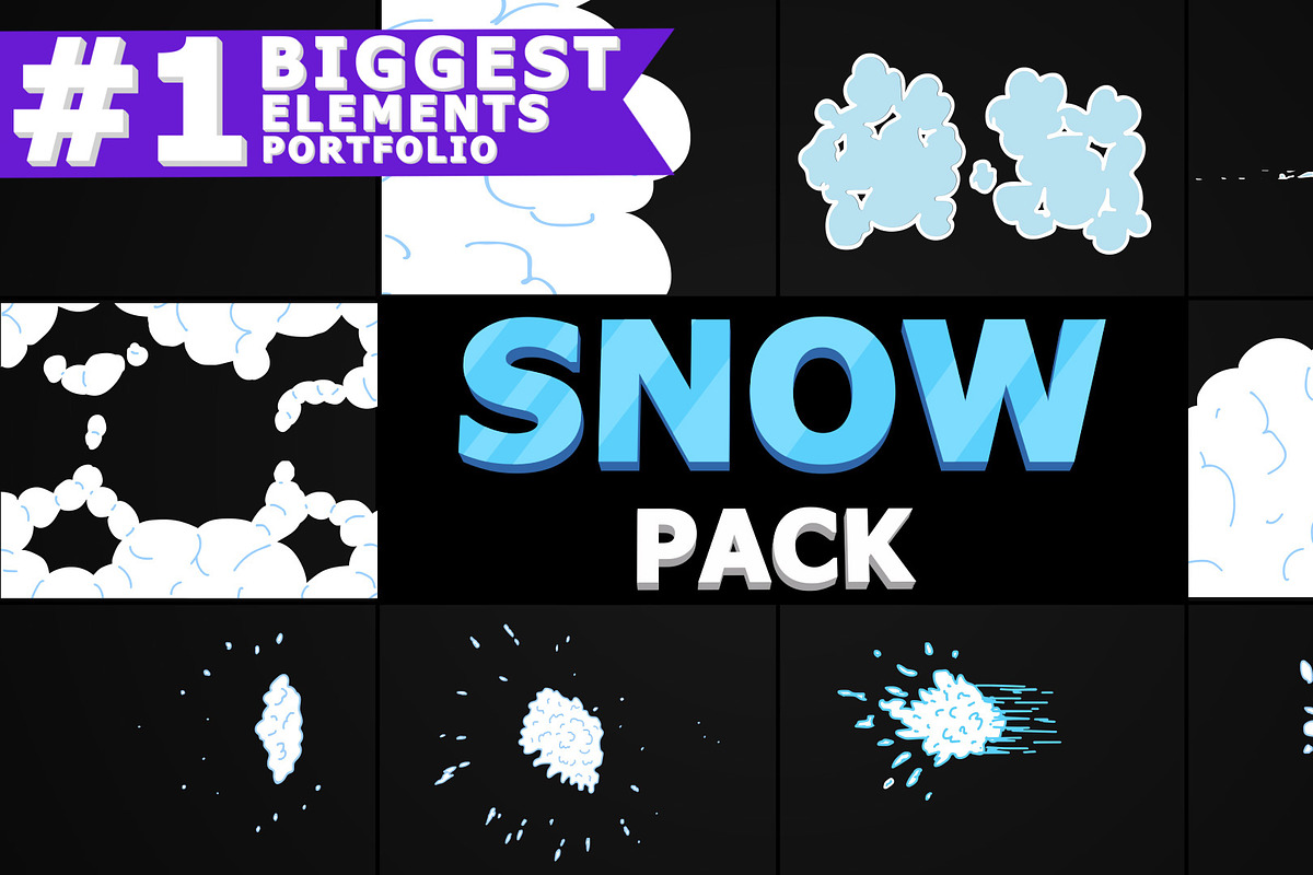 2D Cartoon Snow | Premiere Pro MOGRT, a Templates & Theme by FlashFXbox ...