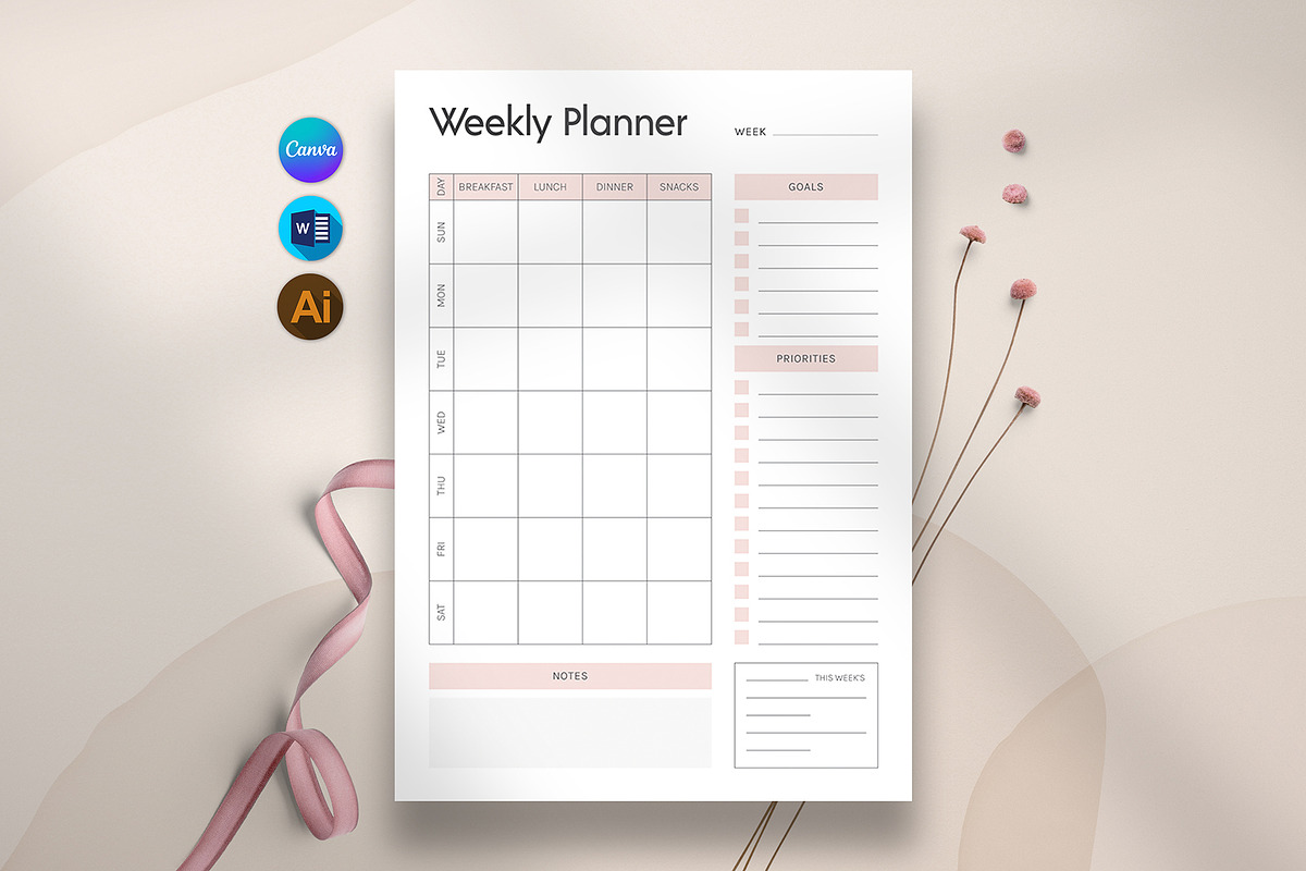 Canva Weekly Planner