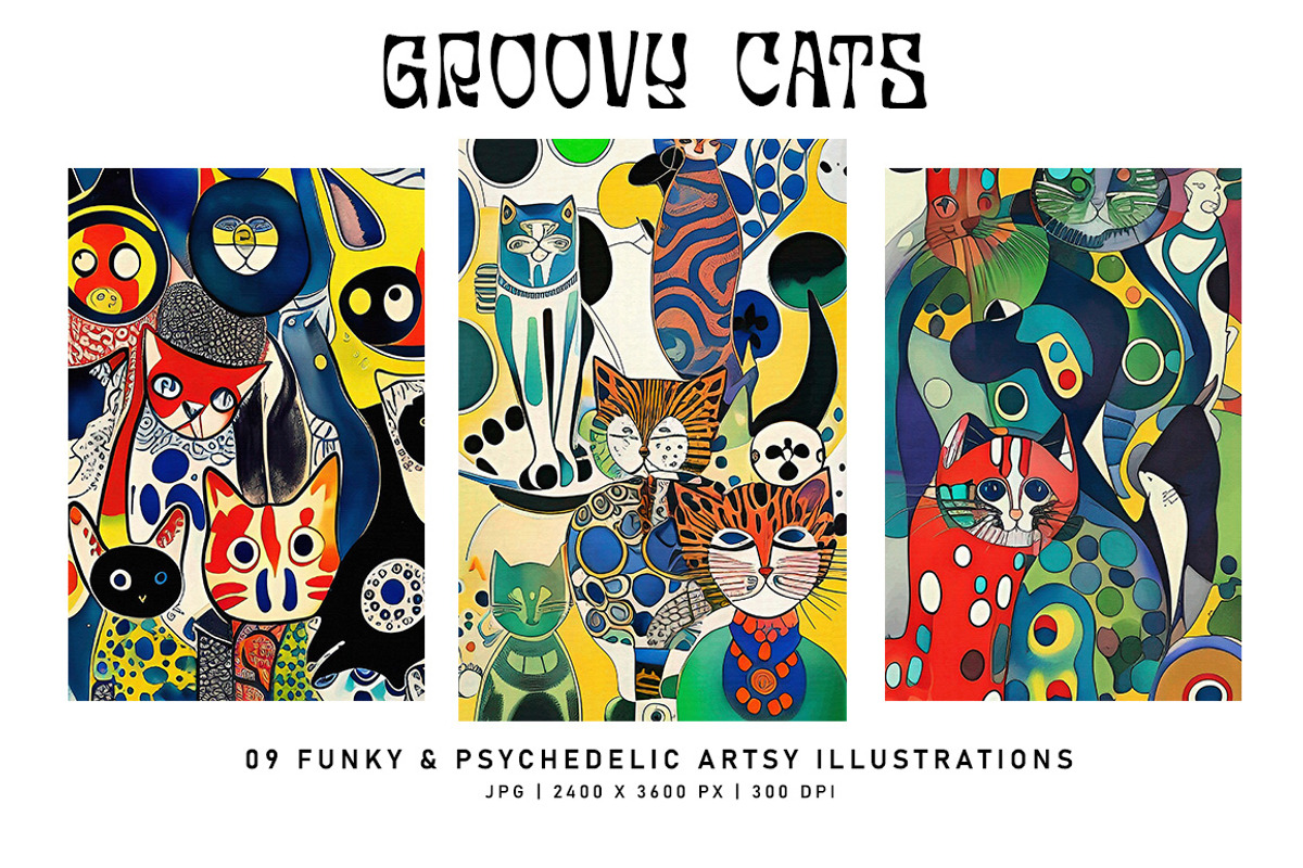 Groovy Cats | Creative Market