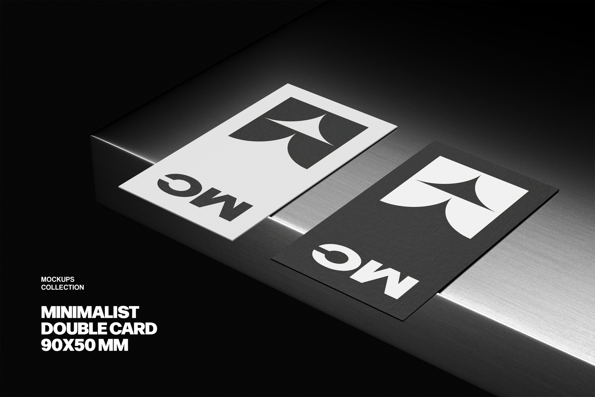 Minimalist 90x50mm Cards Mockup, a Pens & Pencil Mockup by Design Squad