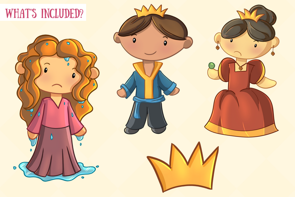Princess and the Pea Clip Art, an Illustration by Keepin' It Kawaii