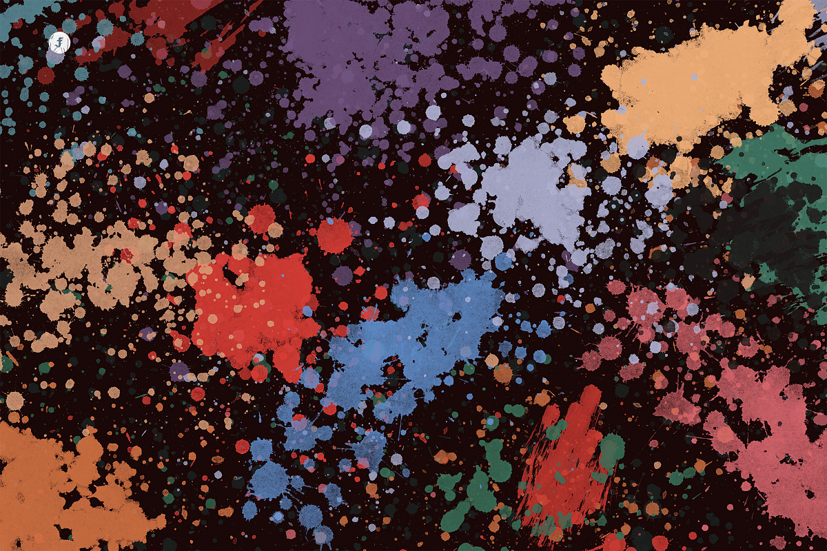 Splatter Stamp Procreate Brushes, a Brush Add-On by Freezerondigital