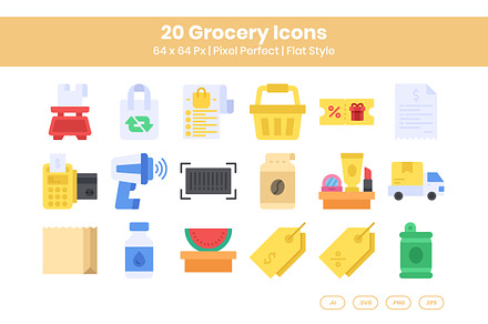 20 Supermarket - Flat | Creative Market