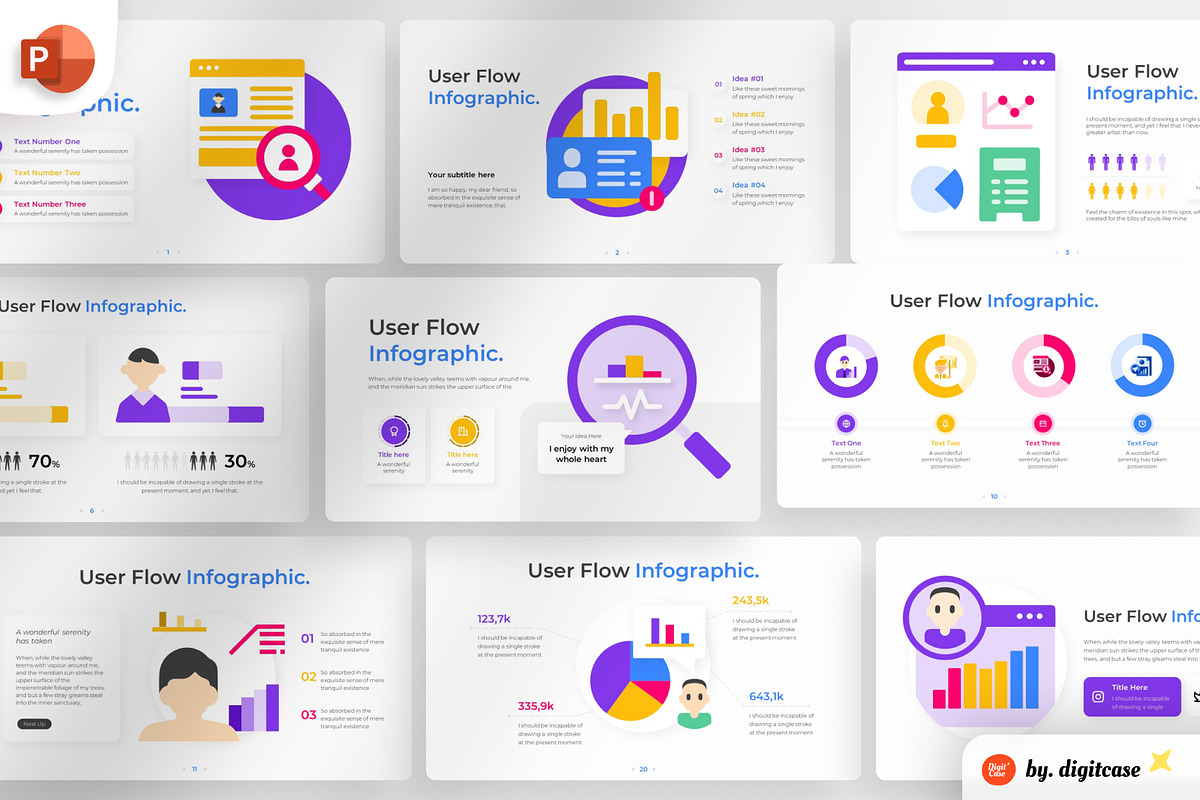 User Flow PowerPoint - Infographic Template