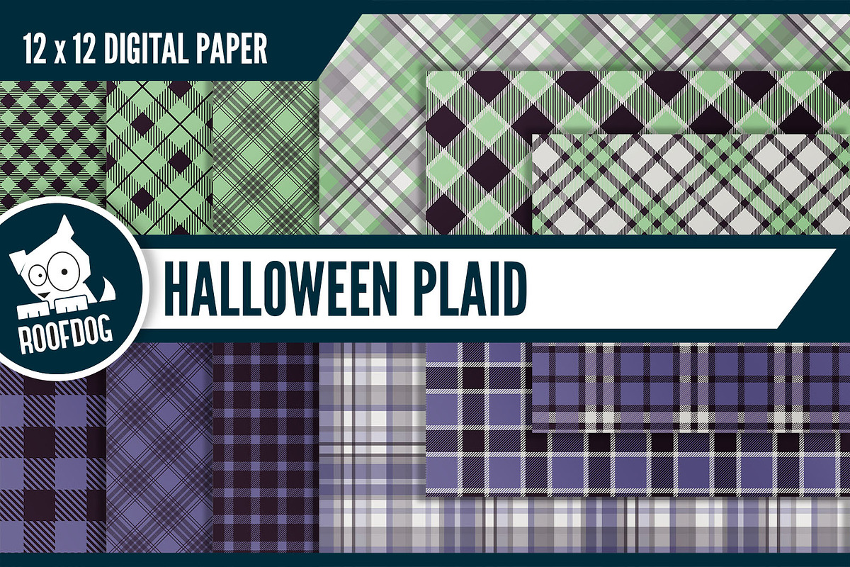 Halloween buffalo plaid, a Pattern Graphic by Roofdog Design | Creative ...