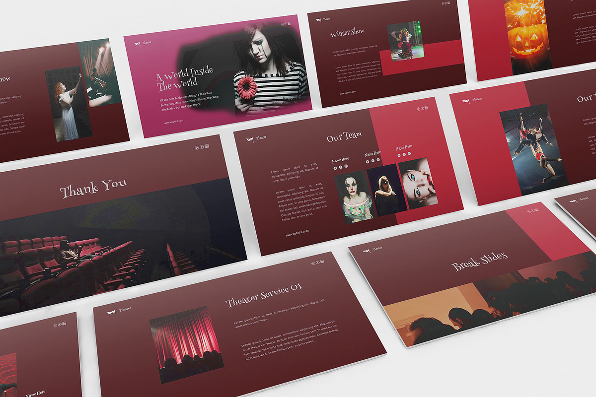 Theater Google Slides Template, a Presentation Template by Formatika ...