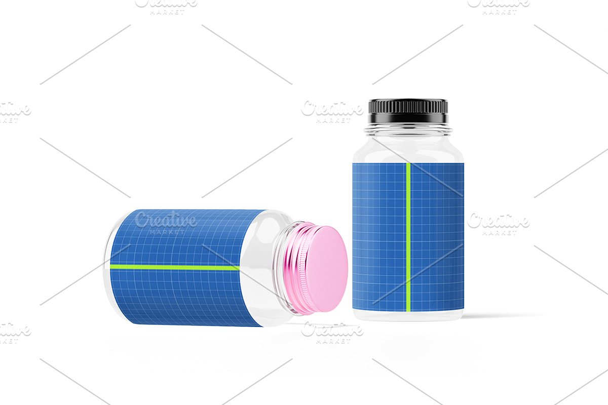 Plastic Jar Mockup with Screw Cap