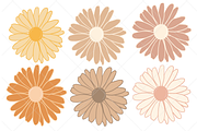Groovy Pastel Flowers Clipart Bundle, an Illustration by Murphy & Frank