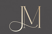 JM monogram logo, a Branding & Logo Template by LINKED LETTERS STUDIO