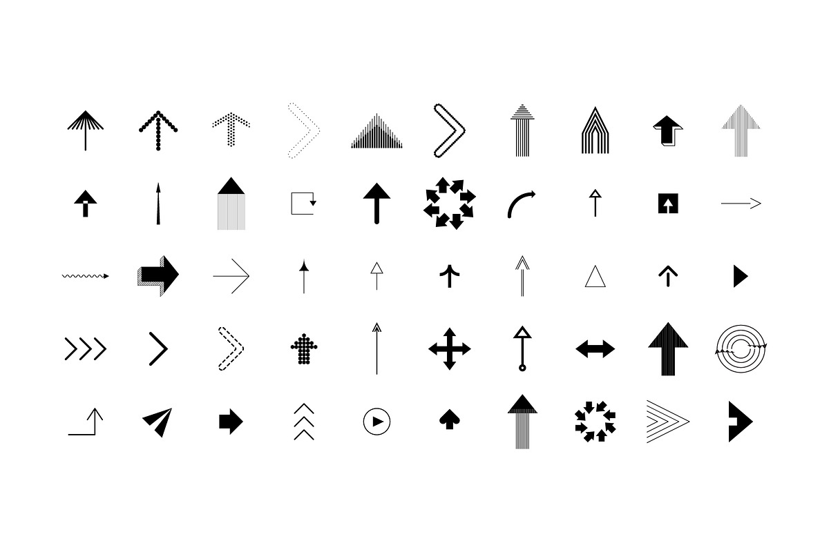 100 Arrows Set. Part2, an Outline Icon by softulka