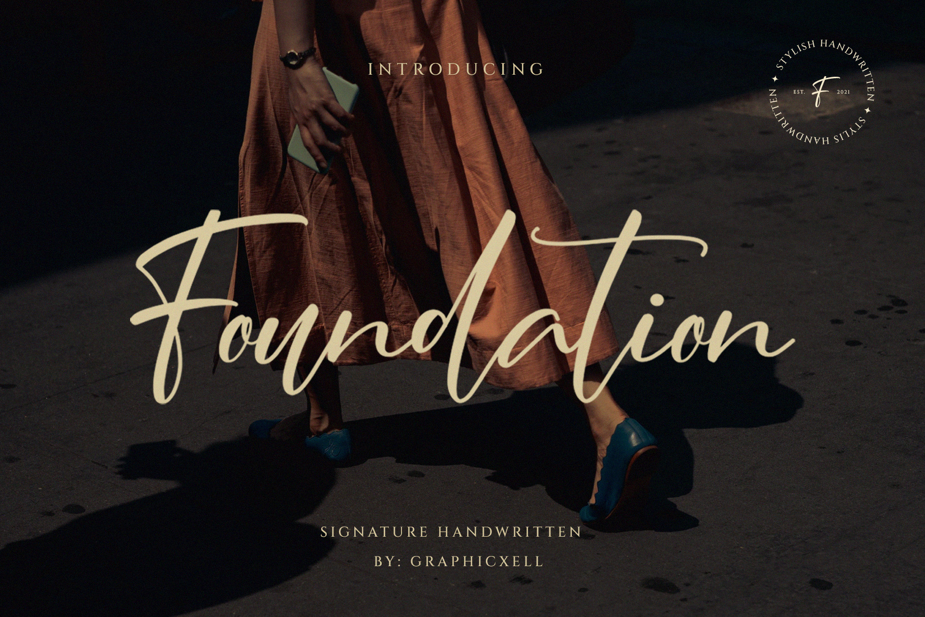 Foundation - signature Font, a Script Font by Graphicxell
