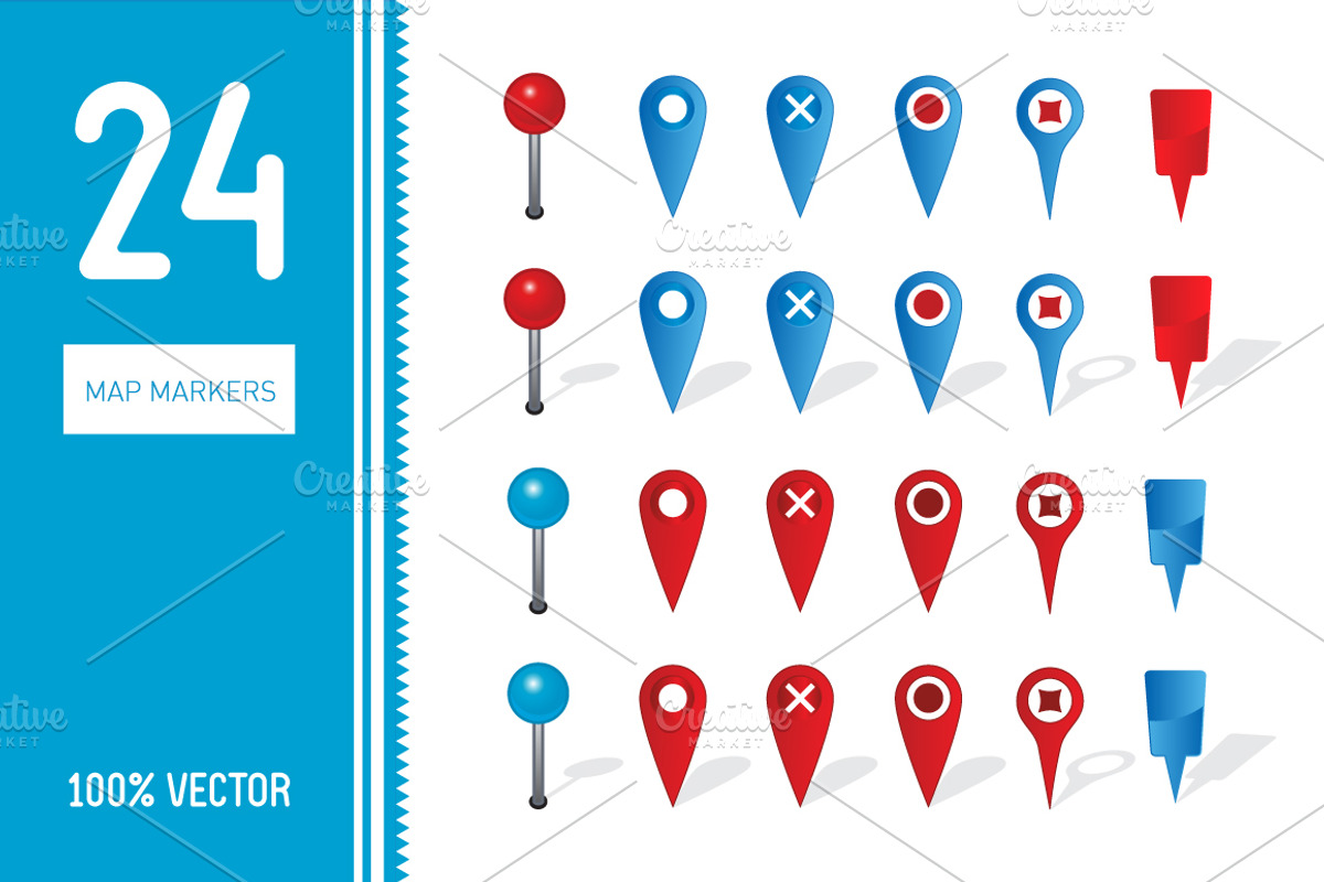 Map markers and pins, a Graphic by Jakub Kostal