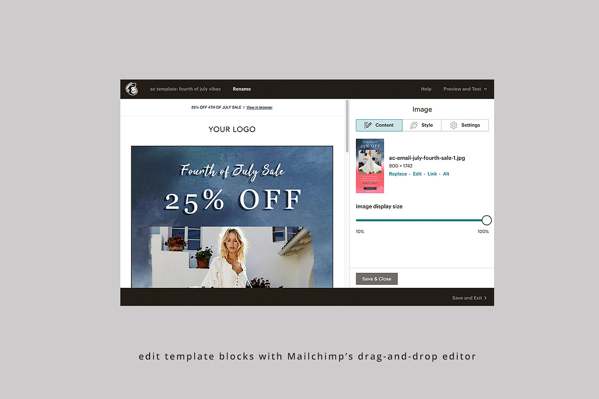 Fourth of July Email Template, an Email Template by Edit & Go Templates