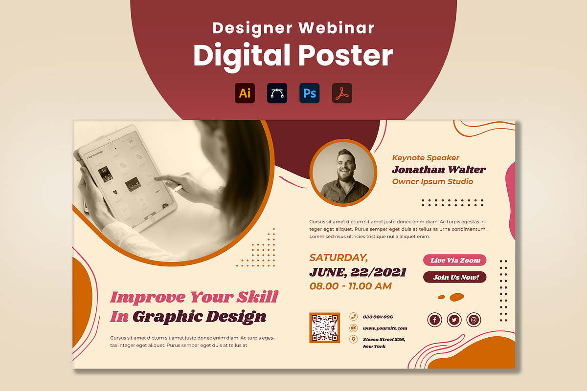 Graphic Designer Digital Poster, a Templates & Theme by Rahardi ...