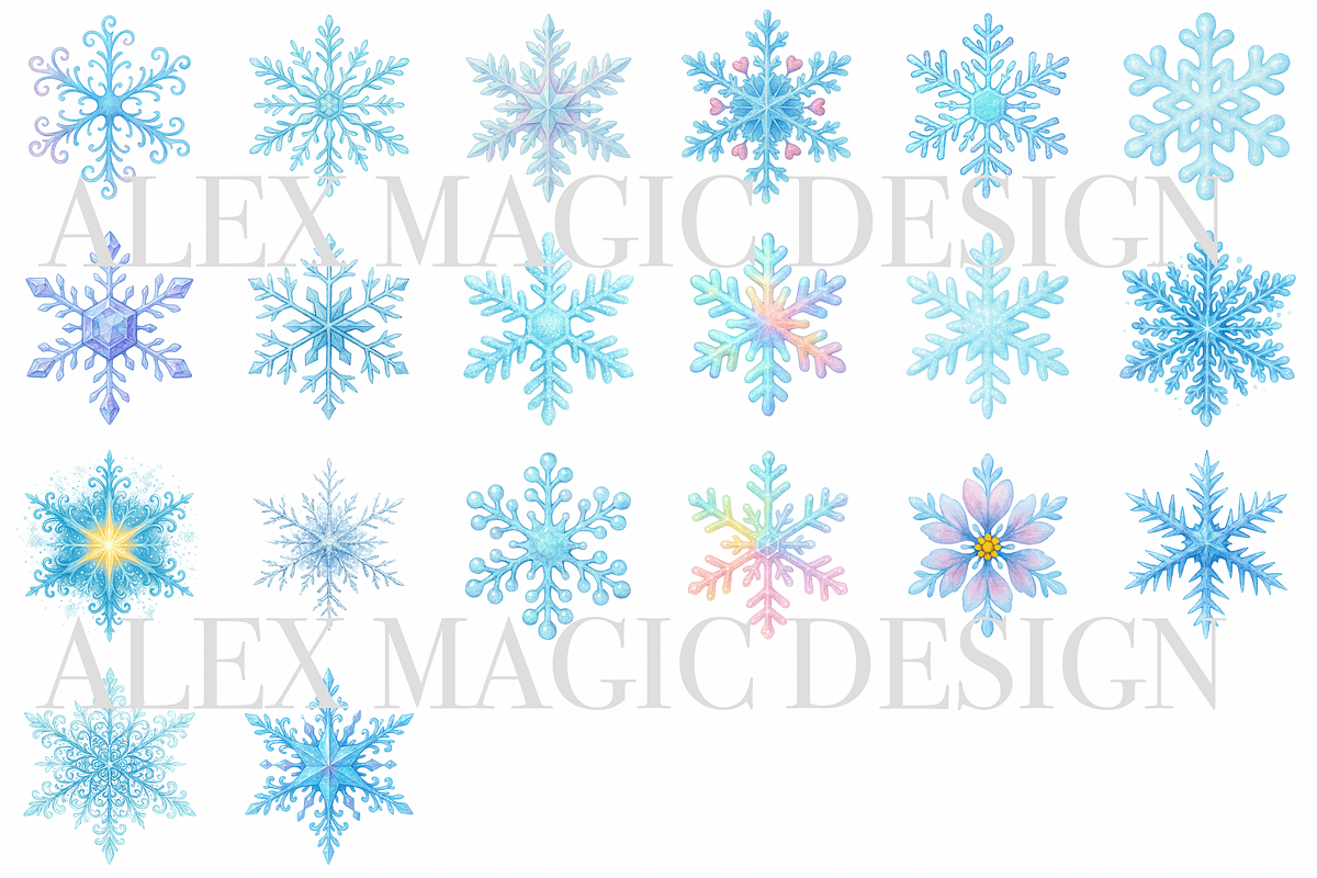 Snowflake Clipart Set