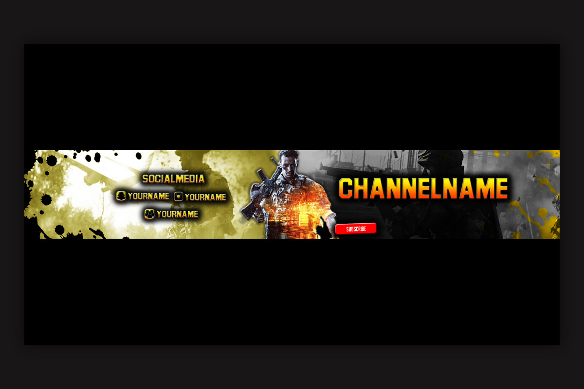10 Gaming YouTube Banner Template, a Social Media Template by immenseart