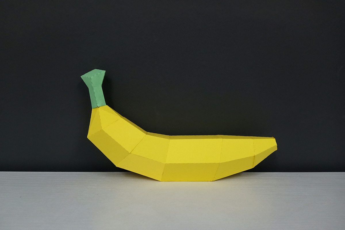 DIY Banana Model - 3d papercraft, a Templates & Theme by PAPER amaze