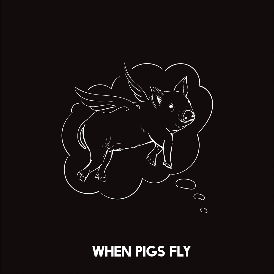 When pigs fly idiom, an Animal Illustration by rawpixel