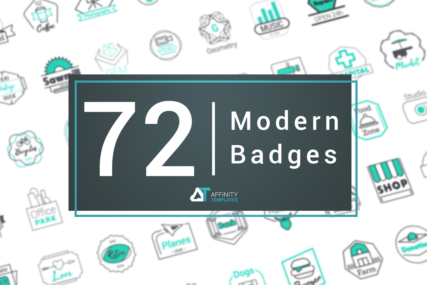 Modern Badges Logos Pack, a Branding & Logo Template by Affinity Templates