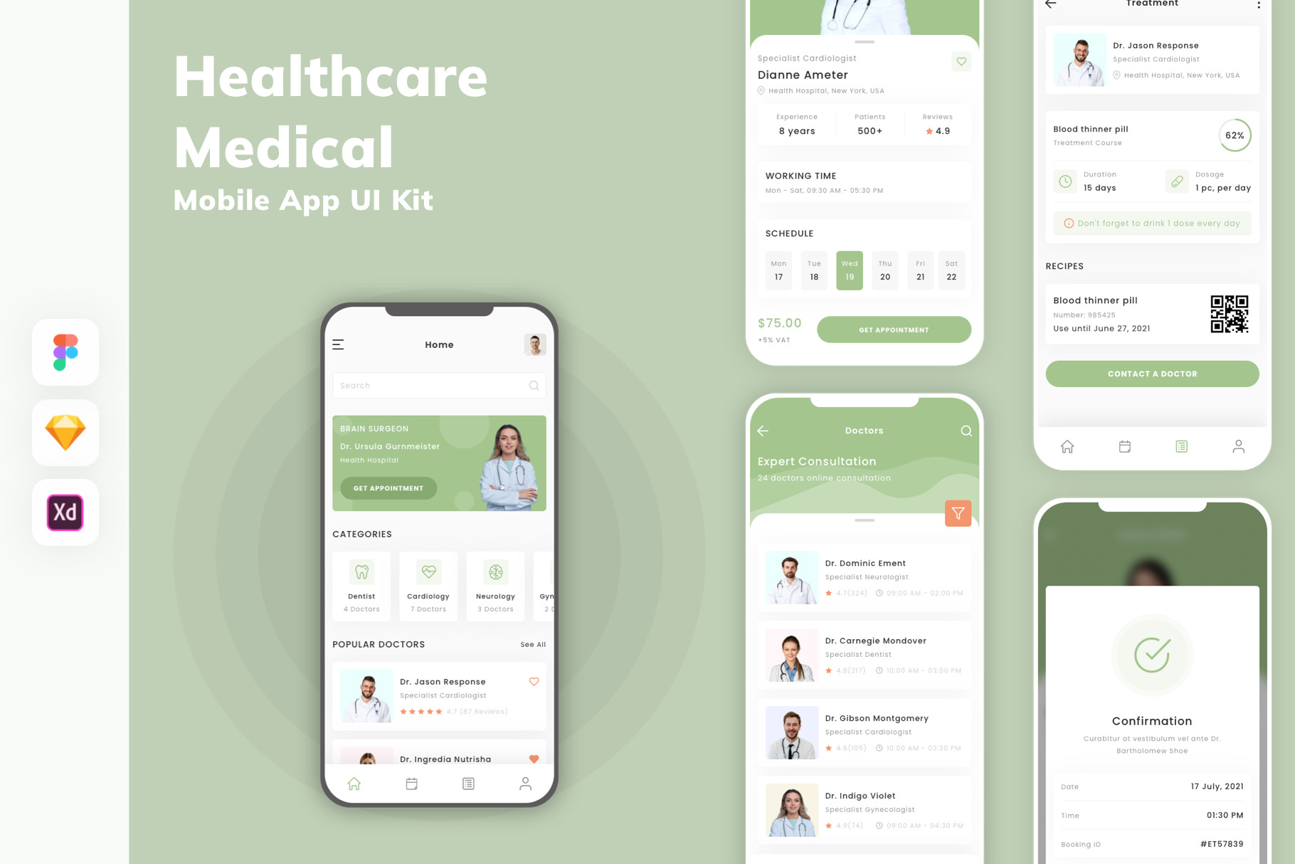 Healthcare & Medical App UI Kit, an UI Kit Template by uicube ...