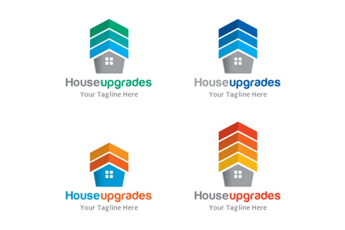 House Upgrades Logo - service, a Branding & Logo Template by gunaonedesign