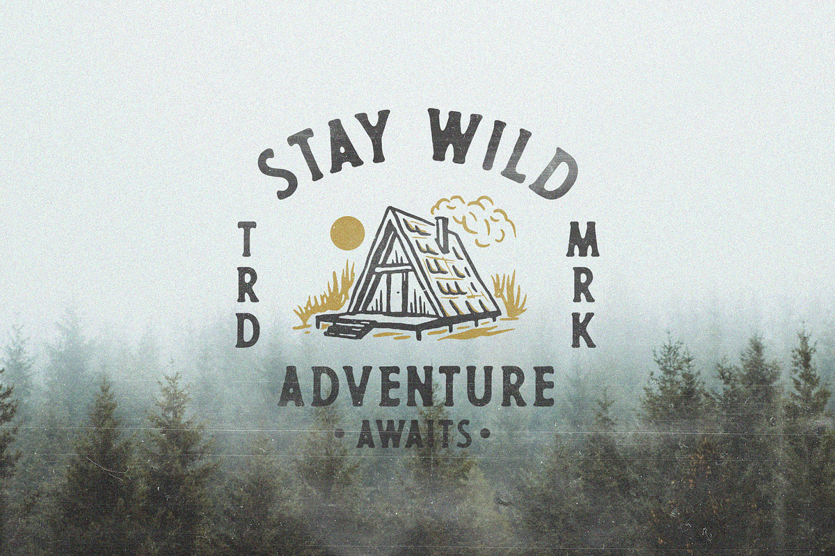 Outdoor Badge Logo and Illustrations, an Illustration by Megflags