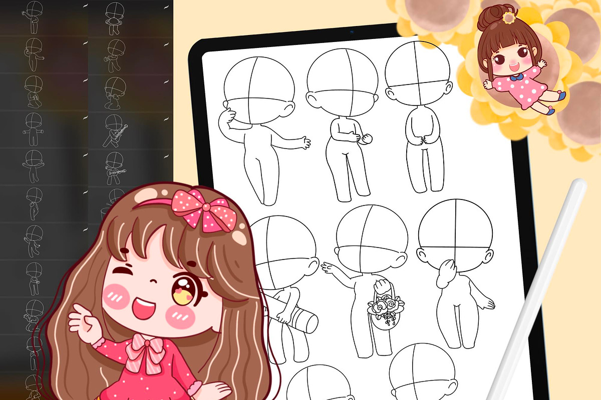 500 Base chibi Procreate body pose